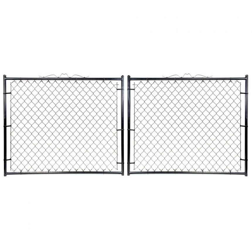 5 Foot Tall Black Vinyl Chain Link Gates - Discount Fence Supply